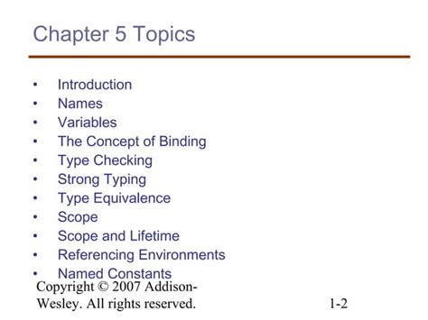 5 Names Bindingstypechecking And Scopes Ppt