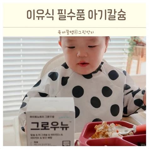 중기이유식시기 1단계 식단표 필수준비물 아기칼슘 그로우뉴 네이버 블로그