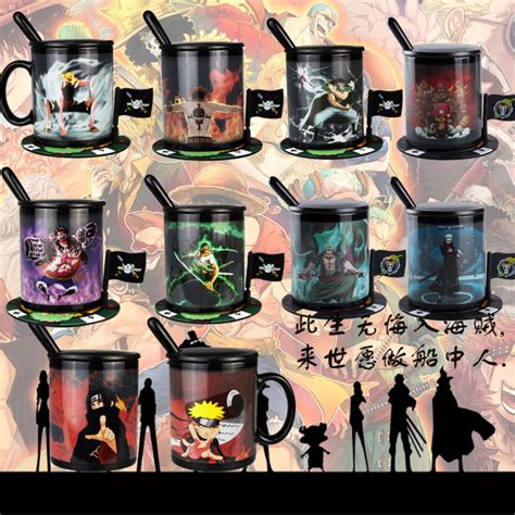 การ์ตูนนารูโตะวันพีชเปลี่ยนสีถ้วยนารูโตะอุจิวะอิทาจิ Lu Fei สองเกียร์เซารอน Aisi กระติ๊กน้ำ