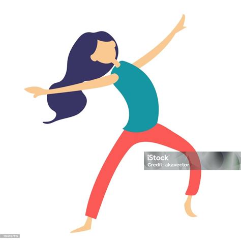 여성 플랫 디자인 댄스 댄서 포즈 댄스 스타일 플랫 아이콘 개념에 대한 스톡 벡터 아트 및 기타 이미지 개념 개념과 주제