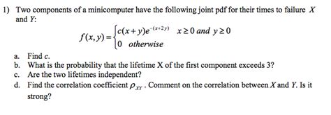 solved 1 two components of a minicomputer have the