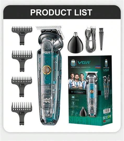 VGR Cortador de Cabelo Recarregável VGR Máquina de Cortar Cabelo