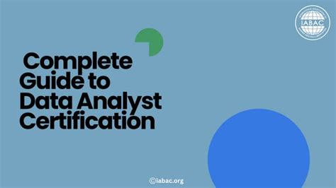 Complete Guide To Data Analyst Certification Iabac Pdf