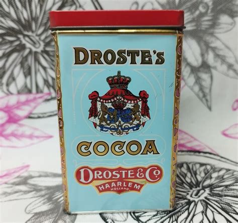 Vintage Droste Cocoa Tin Exclusive Retro Kitchen Decor Etsy