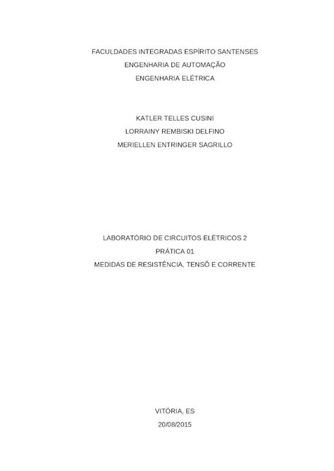 Docx Prática 01 Circuitos Elétricos 2 Dokumentips