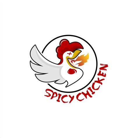 Cartoon Emblem Fried Chicken Logo Design Template 15117327 Vector Art
