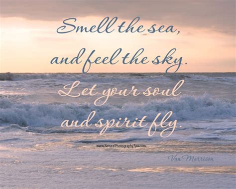 Beach Quote Photography Smell The Sea Soul And Spirit Quote Photo Print
