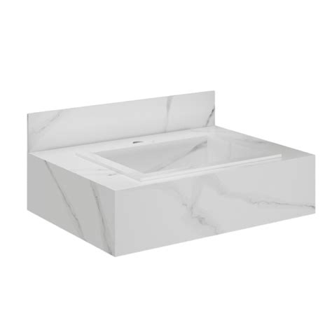 Pia Banheiro Porcelanato Bancada Cm Branco Cuba Esculpida Leroy Merlin