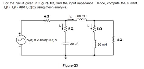 Solved For The Circuit Given In Figure Q Find The Input Chegg