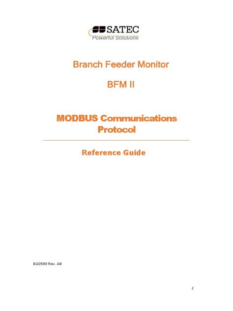 Bfm Ii Modbus Pdf Integer Computer Science Areas Of Computer