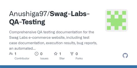 Github Anushiga Swag Labs Qa Testing Comprehensive Qa Testing