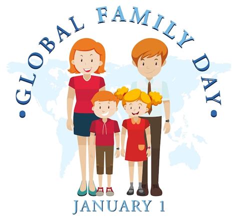 Diseño Del Logotipo Del Día Mundial De La Familia Vector Gratis