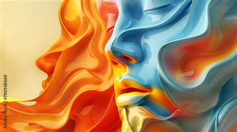 Abstract Representation Of Human Sentiment 3d Vector Illustration With