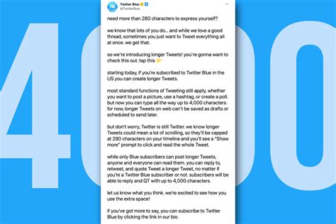 Twitter、blue限定で最大4000文字の長文ツイートが可能に。まずは米国から