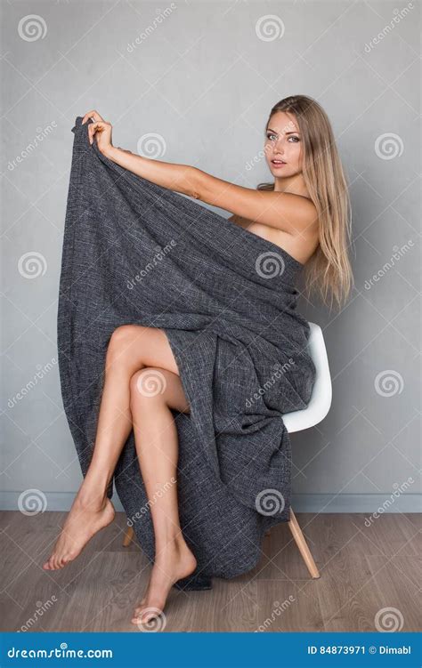 Beautiful Shy Romantic Young Woman Stock Image Image Of Coverlet