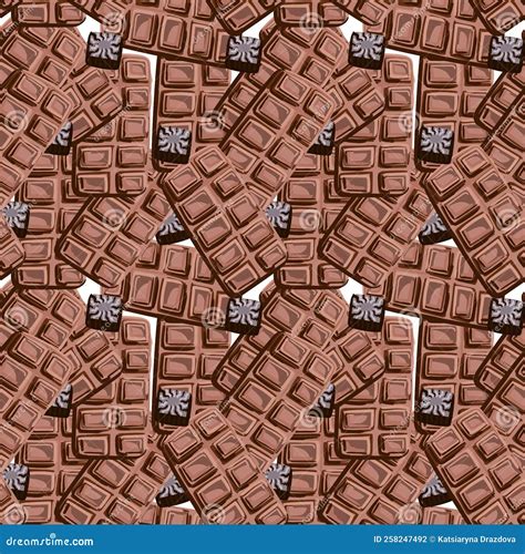 Candy And Chocolate Seamless Pattern Texture For Packages Postcards