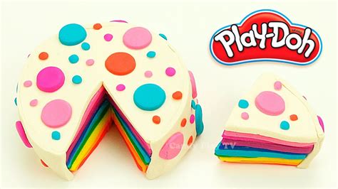 Learn Colors With Play Doh Amazing Cakemake A Playdoh Rainbow Cake