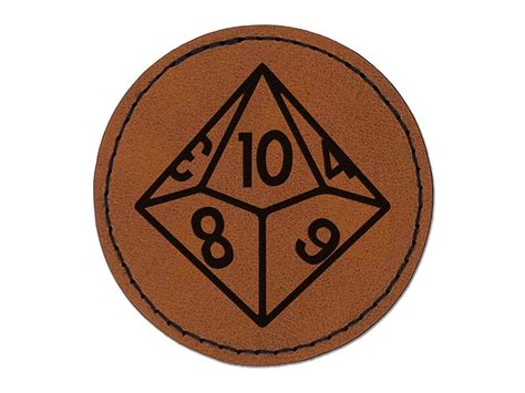 D10 10 Sided Gaming Gamer Dice Critical Role Round Iron On Engraved