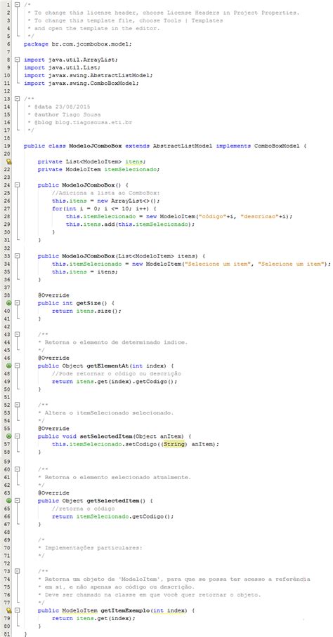 Criando Um JComboBox Personalizado No Java Swing Tiaguins
