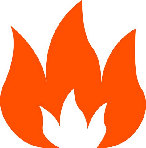 Hot Burning Fire Icon Illustration 44864848 Png