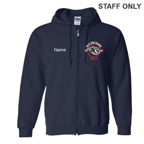 Staff Navy Full Zip Hooded Sweatshirt Step In House
