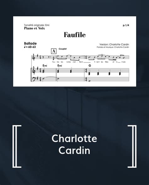 Partition De Faufile Charlotte Cardin Charlotte Cardin Et Al Les