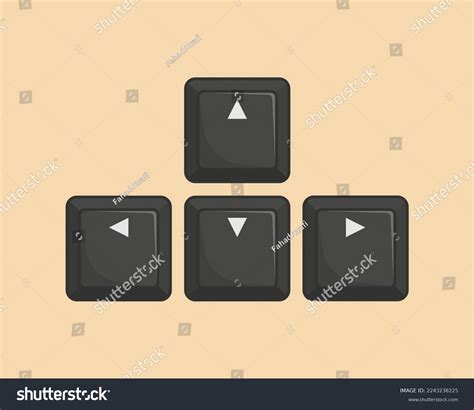 cursor key arrangements four cursor keys stock vector royalty free