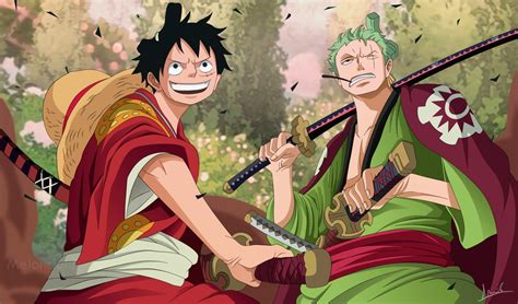 Anime One Piece Monkey D Luffy Zoro Roronoa 1080P Wallpaper