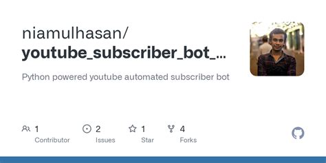Github Niamulhasanyoutubesubscriberbotpython Python Powered