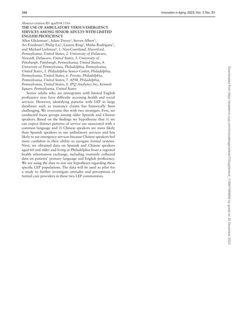 Pdf The Use Of Ambulatory Versus Emergency Services Among Senior