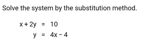 Solved Solve The System By The Substitution Chegg