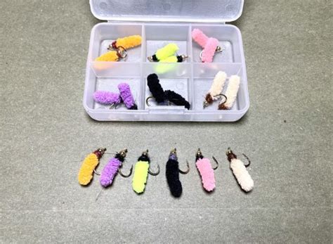 Assortment Mop Flies 18 Flies With Box Dark Skies Fly Fishing
