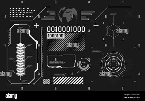 Vector Hud Graphic In Futuristic Style High Tech Interface Elements For Your Design Digital