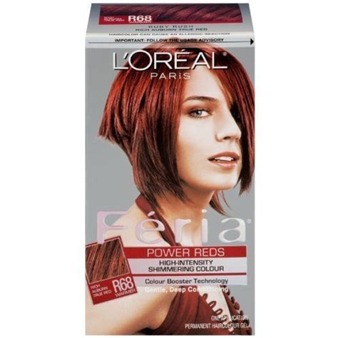 Feria B68 Pwrred Ruby Ru Size 1kit Feria B68 Power Red Ruby Rush 1kit Hair Color Loreal