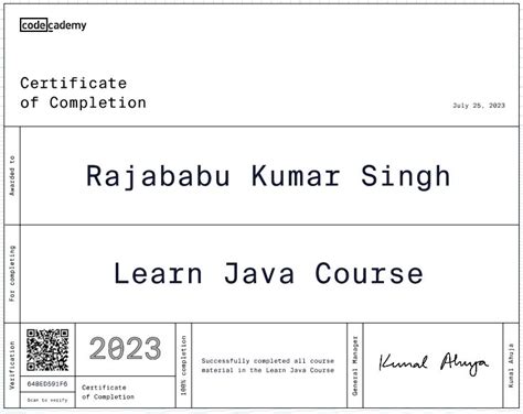 Earned Java Course From Codecademy Rajababu Kumar Singh Posted On The Topic Linkedin