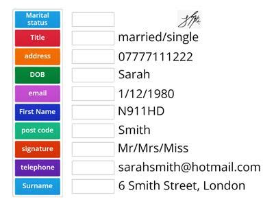 ESOL Form Filling Teaching Resources