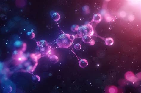 Premium Photo Abstract Molecule Structure Research In Molecular Chemistry