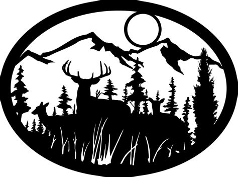 Free 159 Deer Mountain Silhouette Svg SVG PNG EPS DXF File