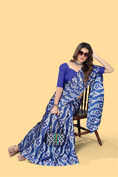 Pretty Blue Color Devsena Soft Silk Digital Printed Saree