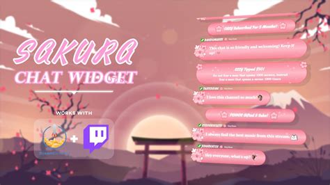 Sakura Cherry Blossom Chat Widget For Streamelements Youtube