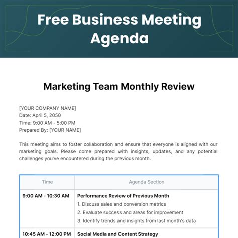 Strategic Meeting Agenda Template Edit Online And Download Example