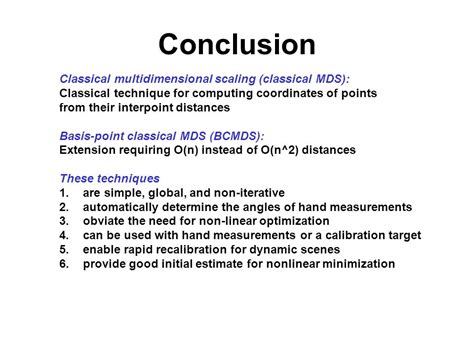 Extension And Evaluation Of Multidimensional Scaling Mds For