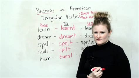 Burned Or Burnt Irregular Verbs In American And British English Youtube