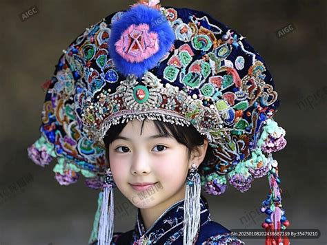 Ai创作图土家族少女 布依族少女 土家族女孩 盛装苗族女孩 壮族姑娘头饰 布依族女孩 仫佬族少女 仡佬族少女 苗族服装头饰 仡佬族女孩 仫佬族女孩 羌族女童服饰 苗族女孩手绘 西部苗族姑娘