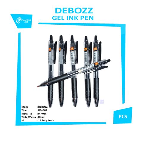 Jual DEBOZZ Gel Ink Pen Pulpen Cetek DB G07 Pcs Shopee Indonesia