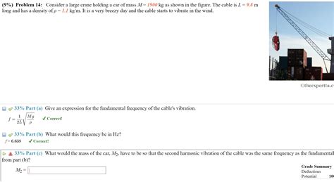 Solved 9 Problem 14 Consider A Large Crane Holding