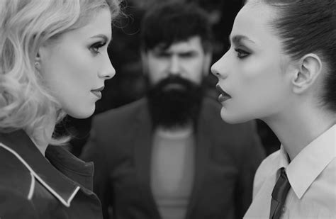 Premium Photo Love The Triangle Of Two Woman Infidelity And Jealousy