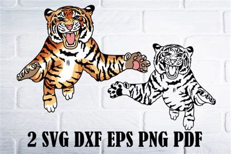 Tiger Svg Dxf Png Clipart Graphic By Anny White Creative Fabrica