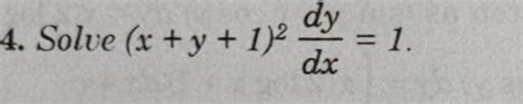 Solved Solve Xy12dydx1