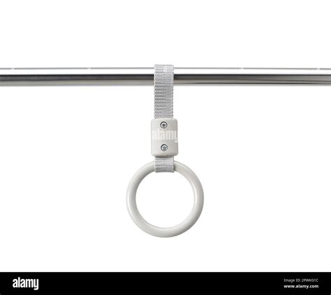 Hand Handle Loop In The Subway Isolated On White Background Stock